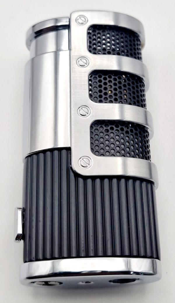 Jet Lighter 3 Flame with Cigar Punch Silver – CUBAN CIGAR WORLD